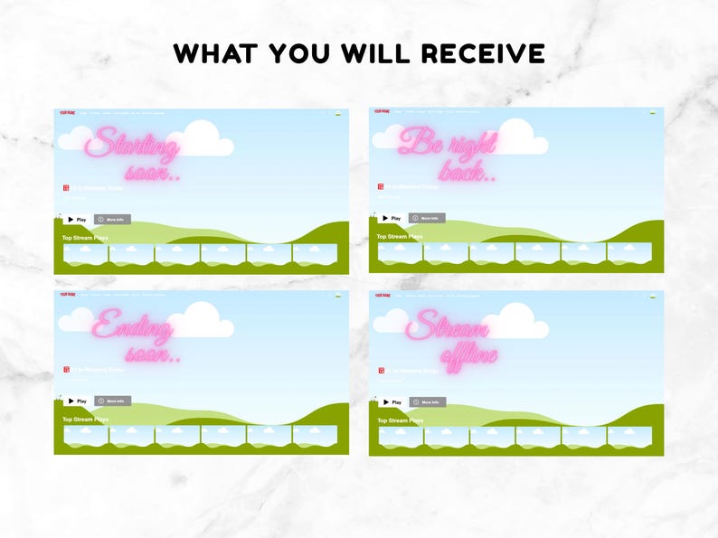 NETFLIX Twitch Stream Scenes Overlay Animated - Start, Be Right Back ...