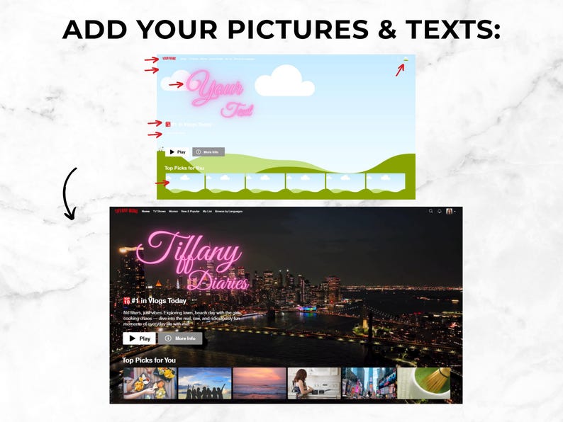 NETFLIX Youtube Intro - Editable Movie Canva Template, Custom Font ...