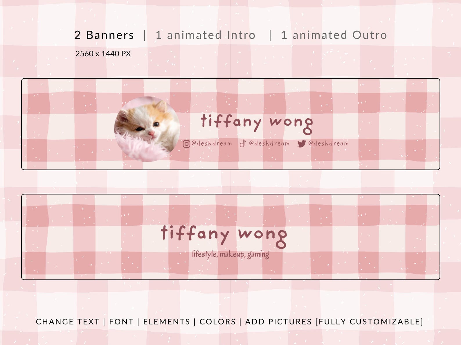 Cottagecore Girly Youtube Branding Kit Cute Coquette - Youtube Banner ...