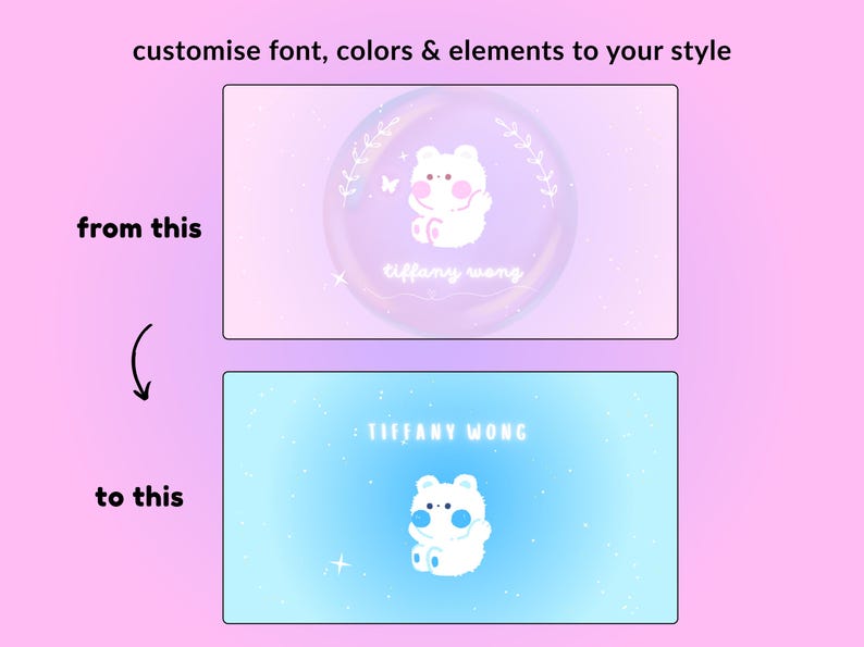 Princess Pink Girly Youtube Branding Kit Purple Fairycore - Youtube ...