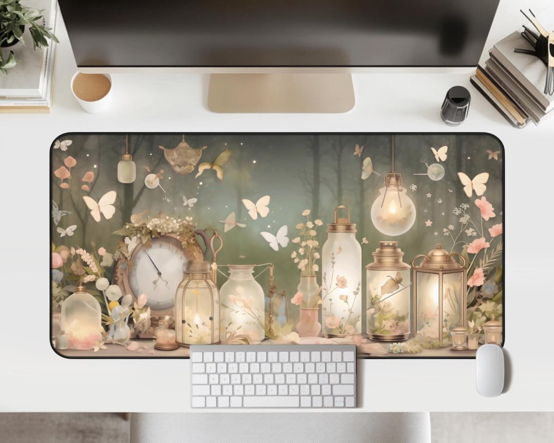 Fairycore Cottagecore Desk Mat Magical Fantasy Deskpad Enchanted Forest ...