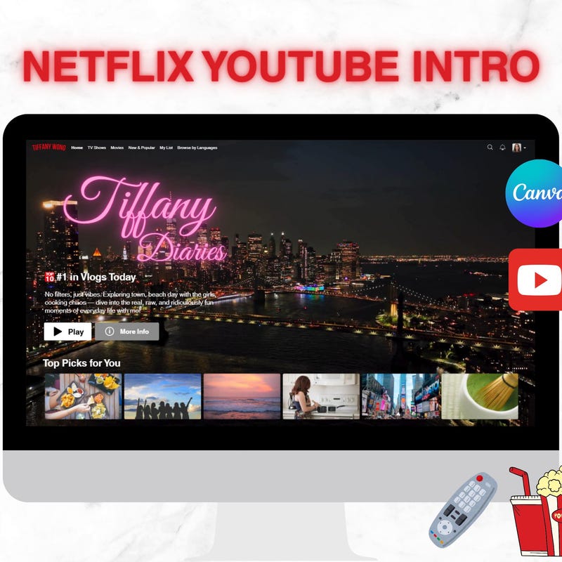 Netflix Youtube Logo - Etsy Australia