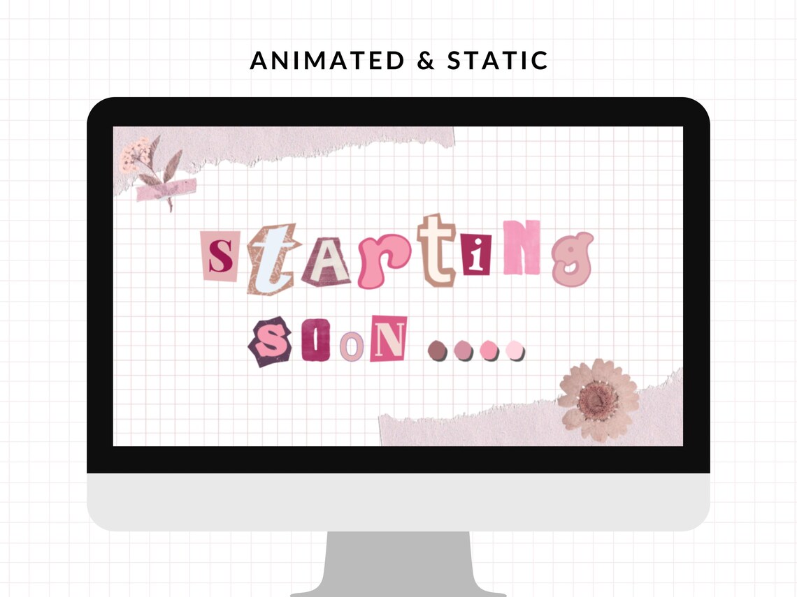 Scrapbook Stream Scenes Animated Twitch Overlay - Start, Be Right Back ...