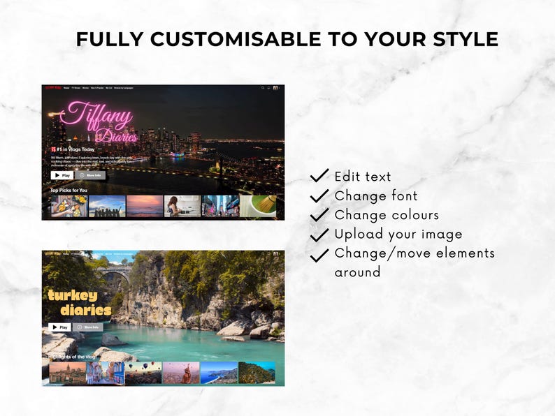 NETFLIX Youtube Intro - Editable Movie Canva Template, Custom Font ...