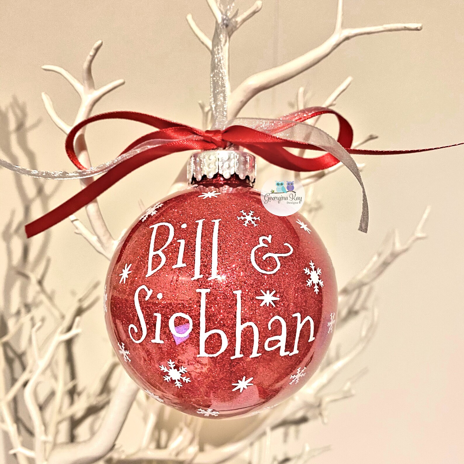 Personalised Bauble, Christmas Bauble, Couple Bauble, Gift for Couple ...