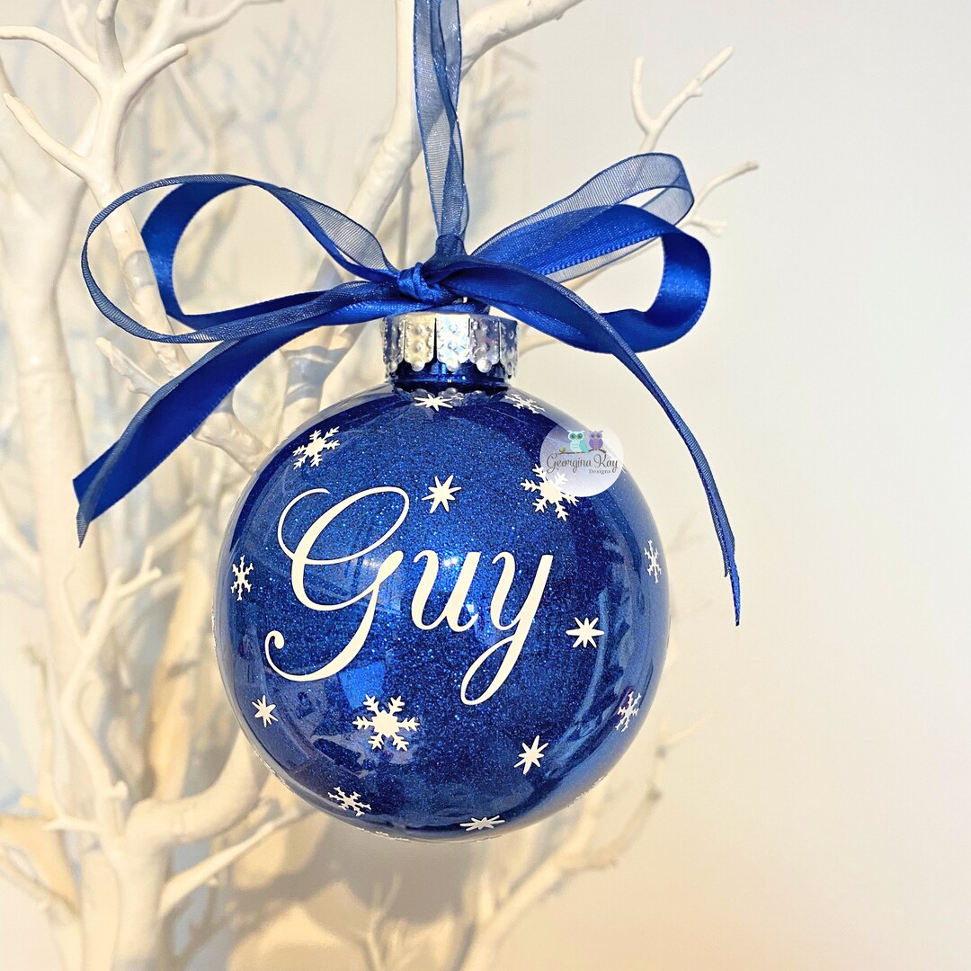 Personalised Bauble, Christmas Bauble, Name Bauble, Glitter Bauble ...