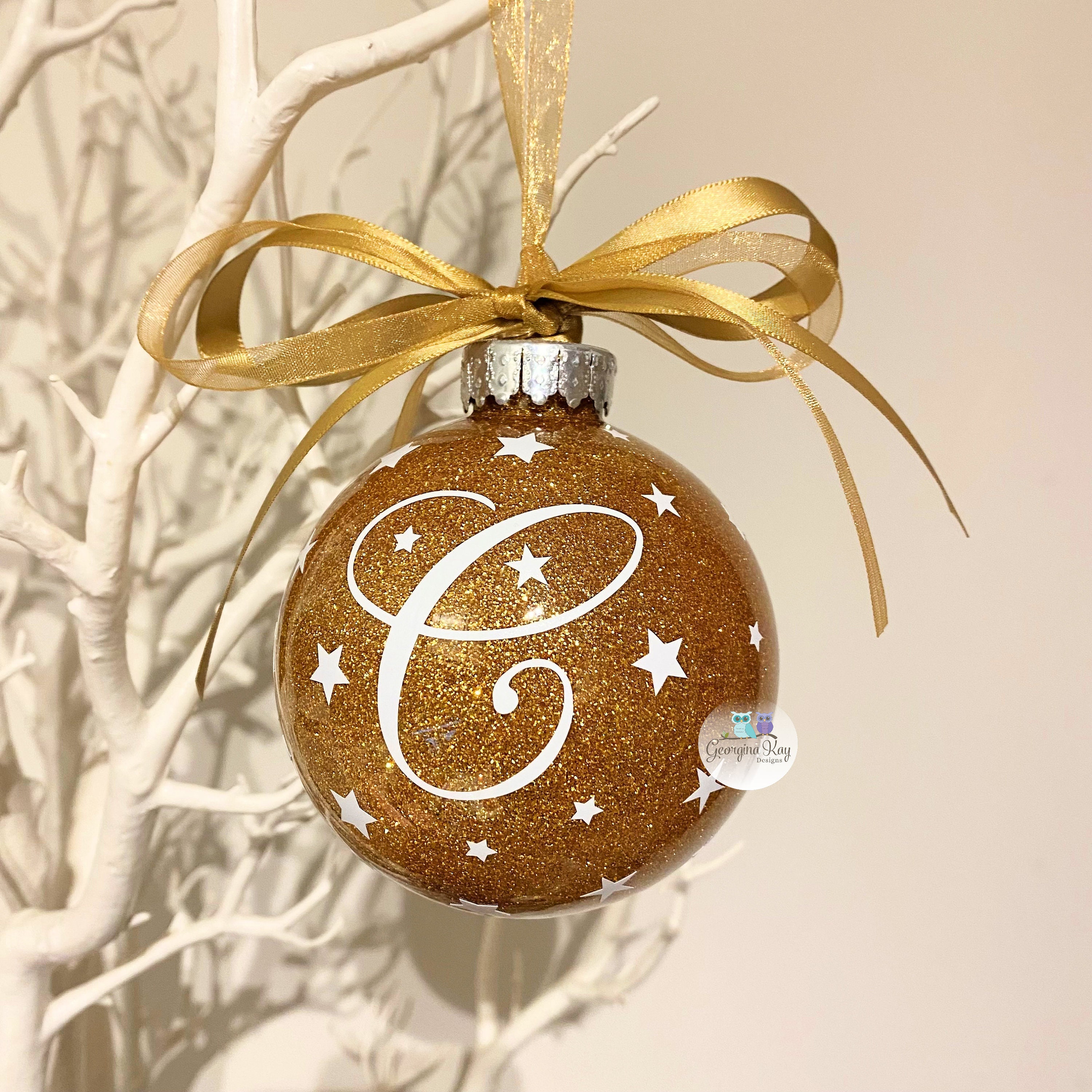 Personalised Bauble Letter Bauble Initial Bauble Letter - Etsy UK
