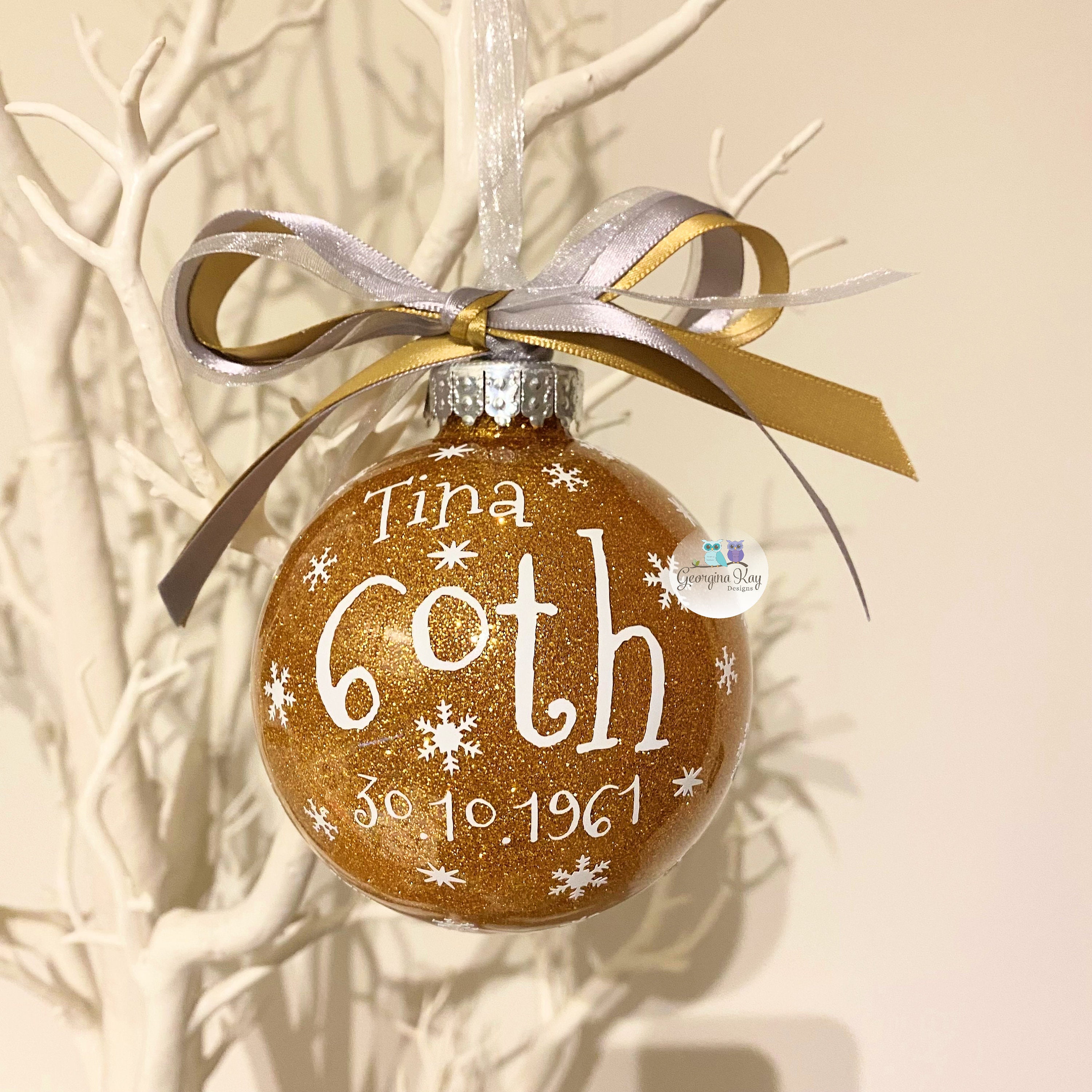 Personalised Birthday Bauble 40th 21st 18th 16th 50th - Etsy UK
