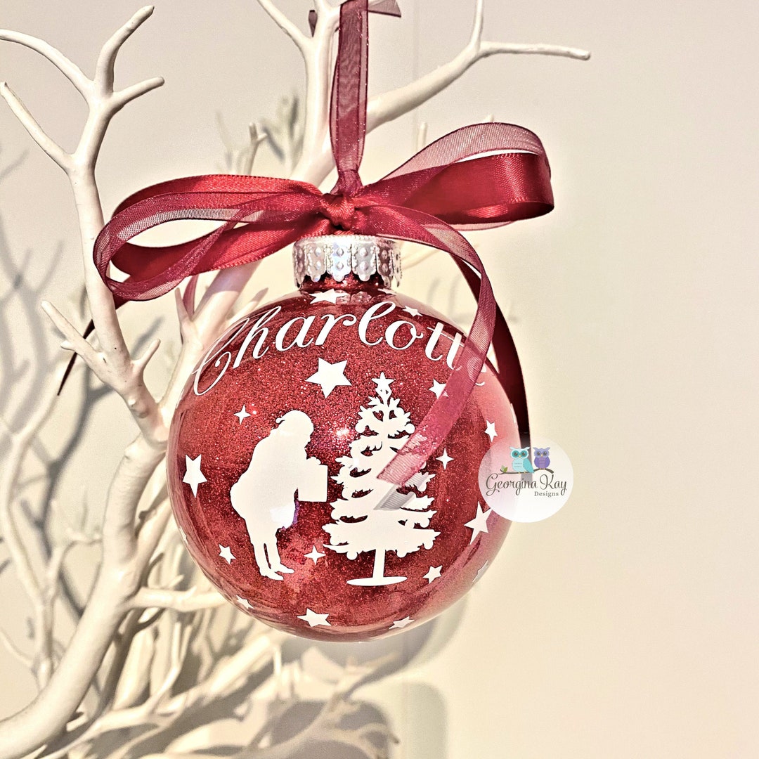 Santa Bauble Father Christmas Bauble Personalised Santa - Etsy New Zealand