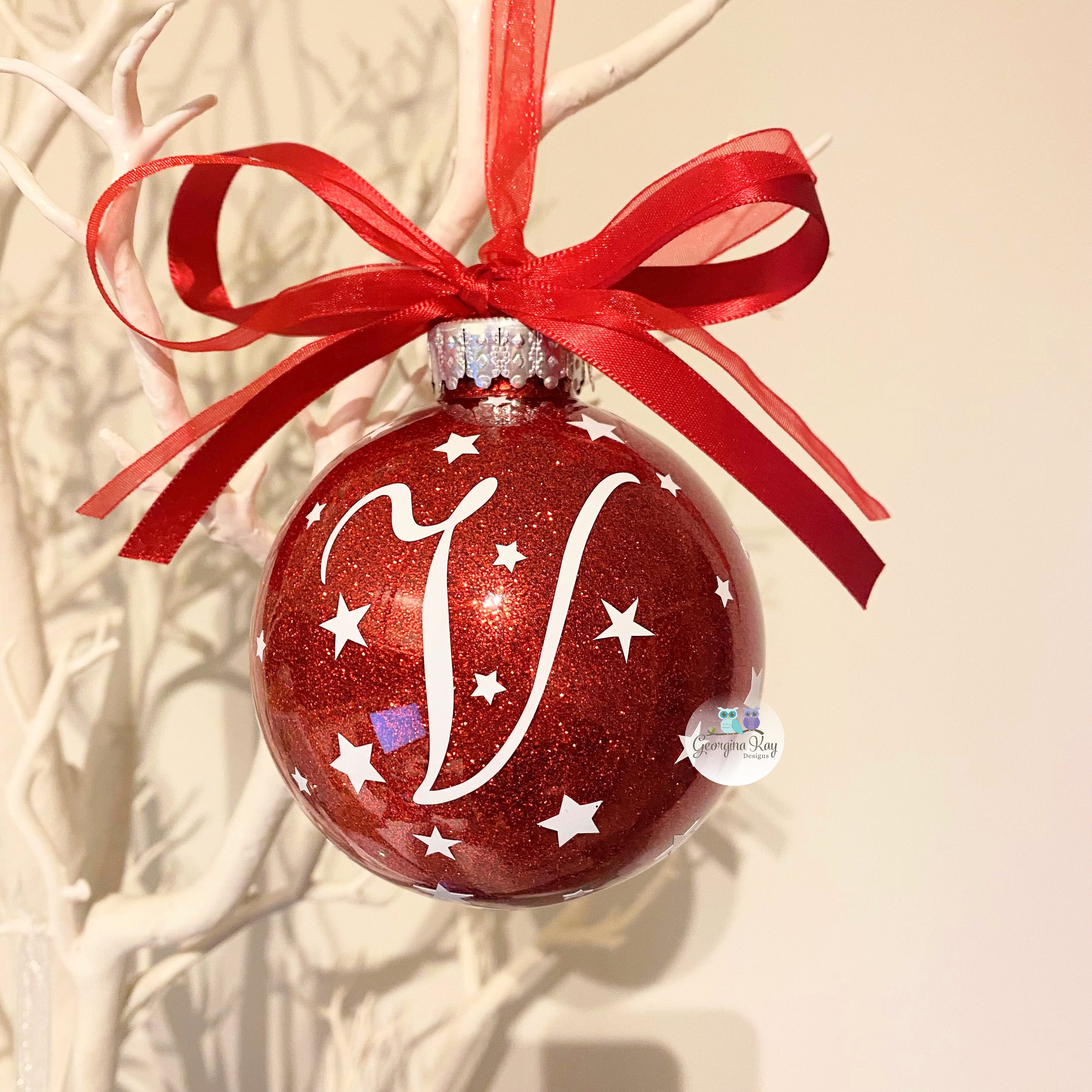 Personalised Bauble Letter Bauble Initial Bauble Letter - Etsy UK