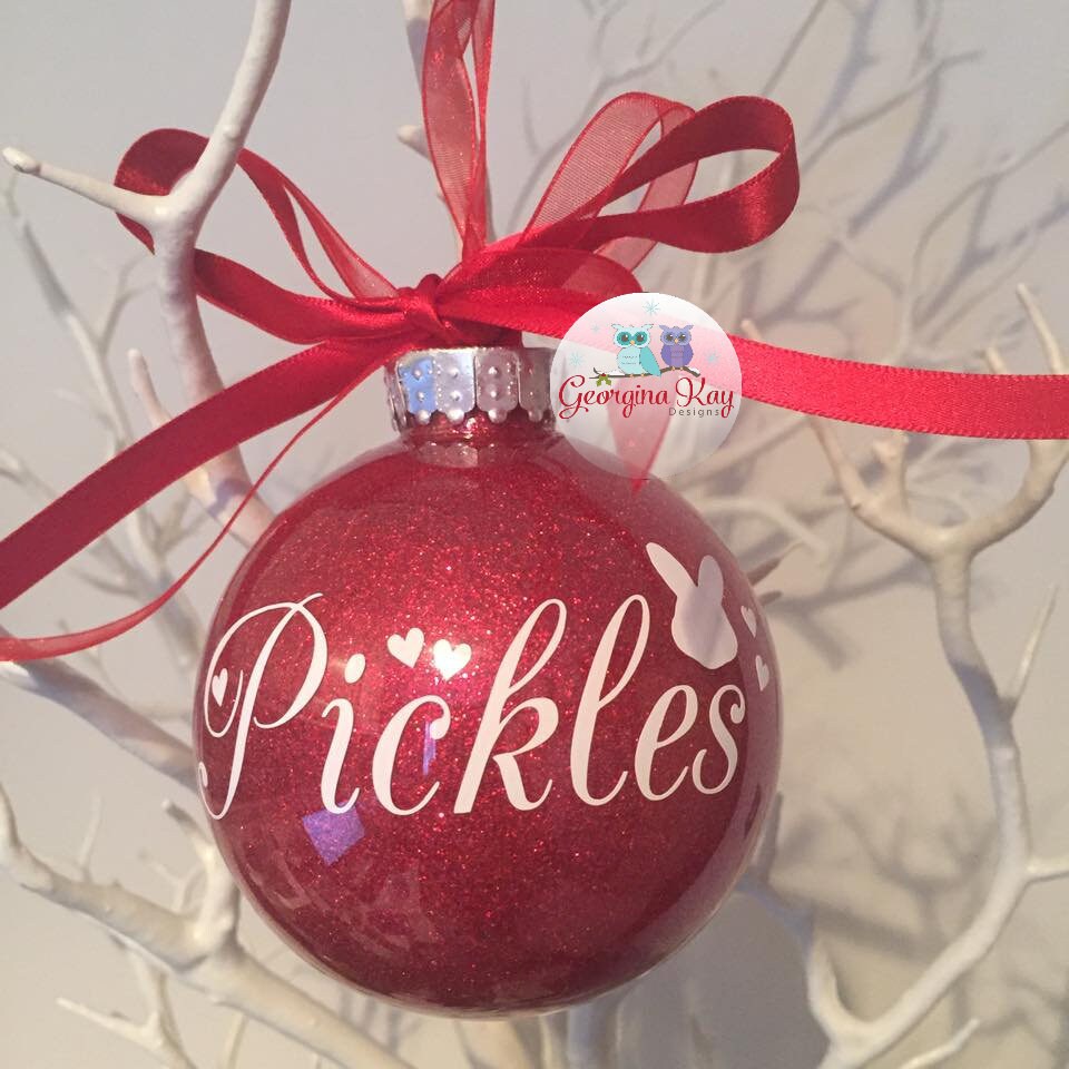 Personalised Rabbit Head Bauble Christmas Bauble Rabbit | Etsy