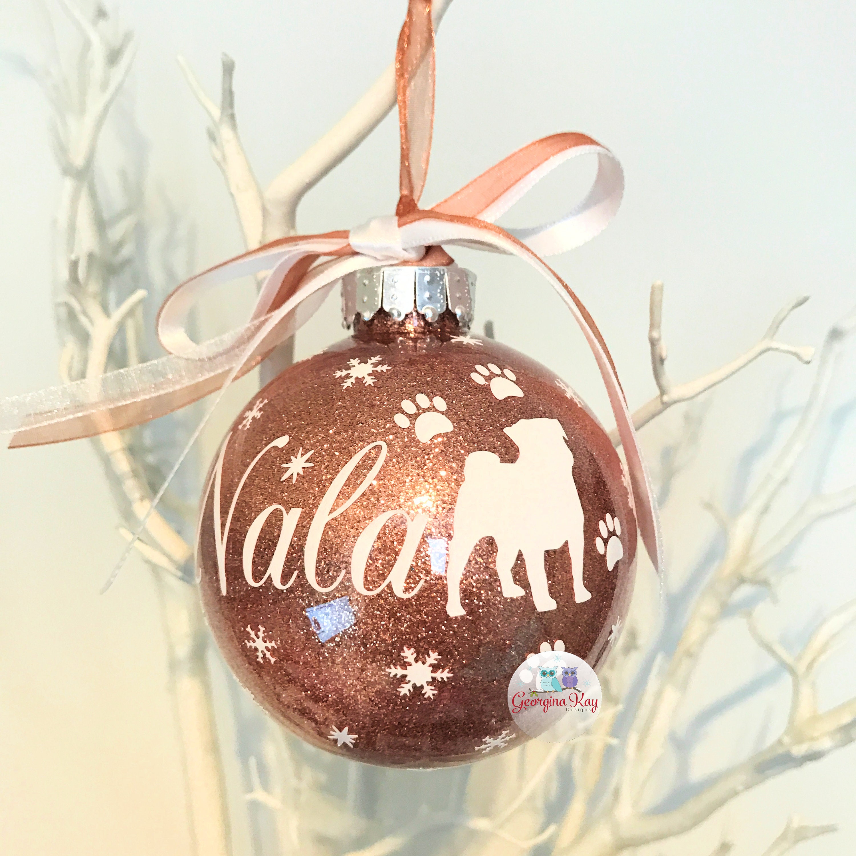 Personalised Dog Christmas Bauble, Dog Bauble, Christmas Bauble, Pet ...
