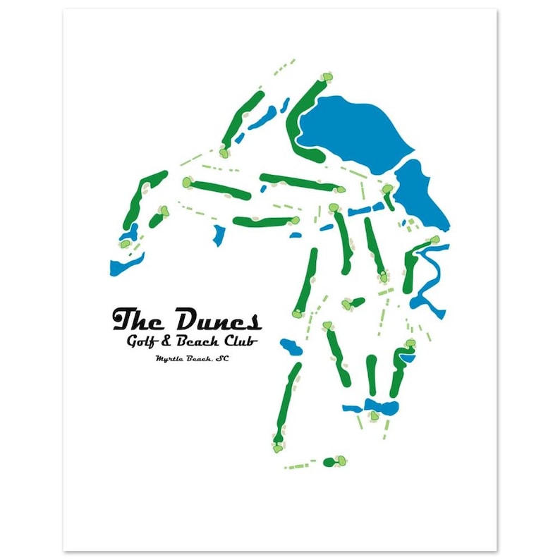 The Dunes Golf and Beach Club Map Poster / 8x10″ - Etsy
