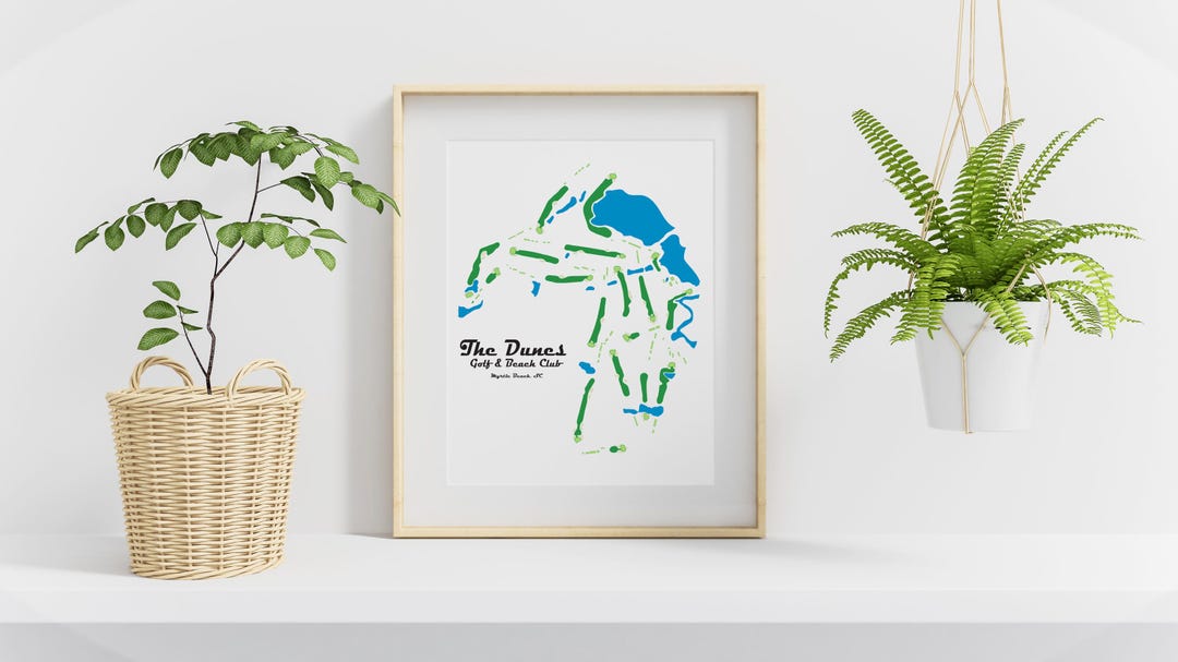 The Dunes Golf and Beach Club Map Poster / 8x10″ - Etsy