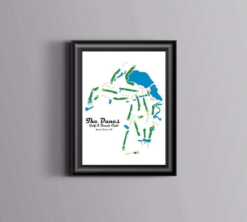 The Dunes Golf and Beach Club Map Poster / 8x10″ - Etsy