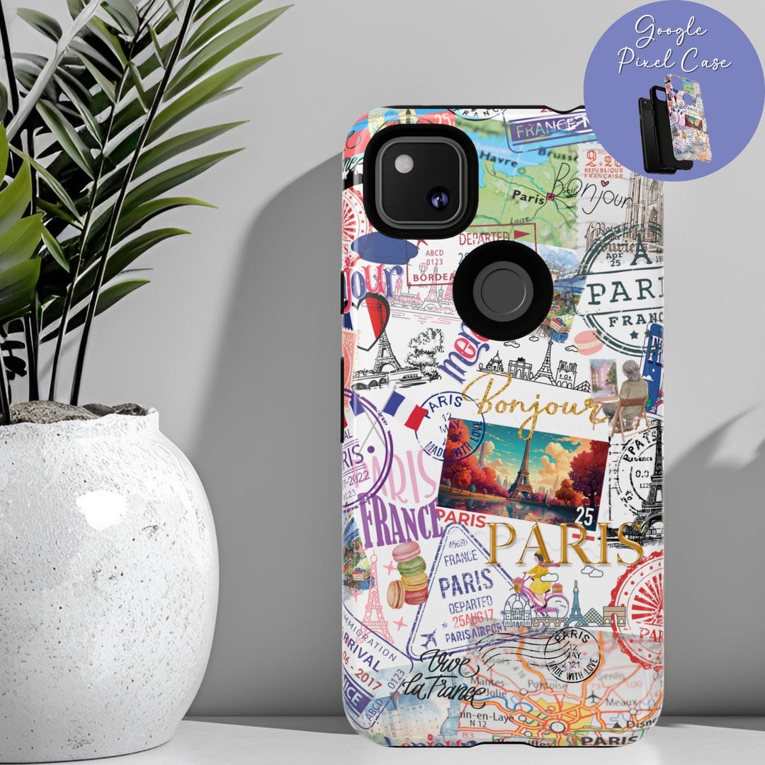 Paris Pixel Case French Stamp Collage France French Travel Collage ...