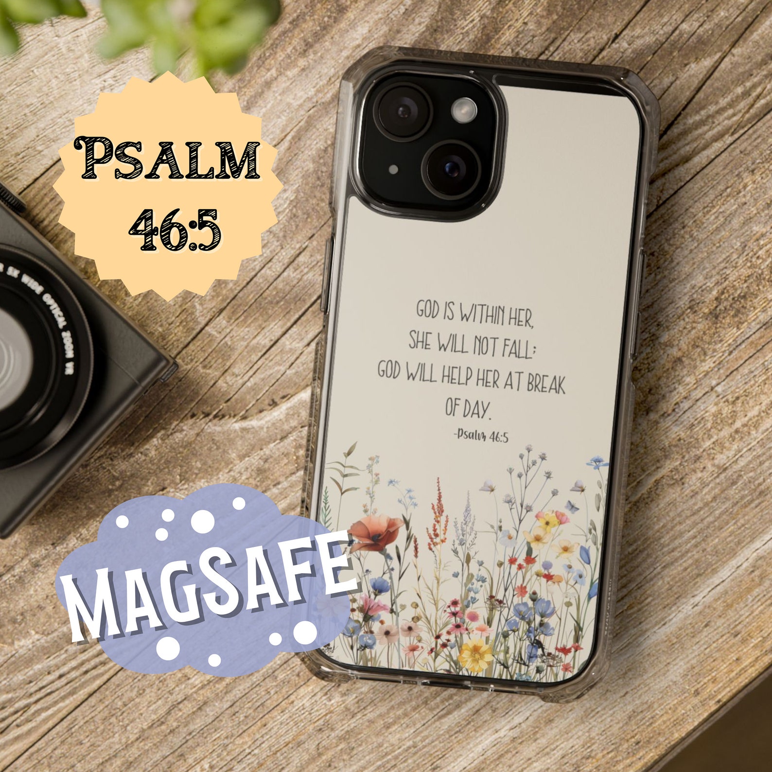 Magsafe Christian Phone Case Bible Verse Gift Religious Scripture Psalm ...