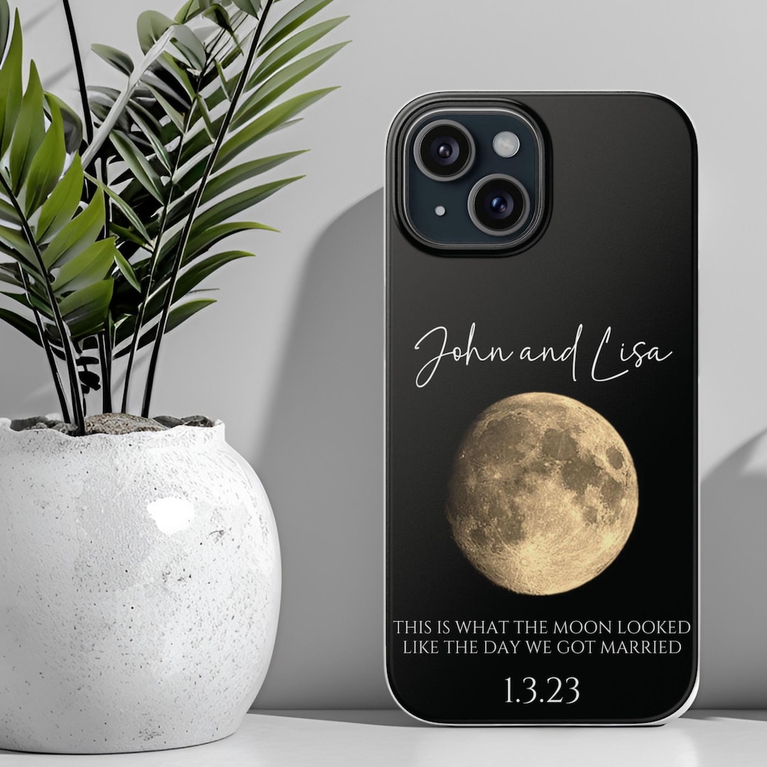 Custom Moon Phone Case Moon Phases by Date Personalized Birthday Gift ...