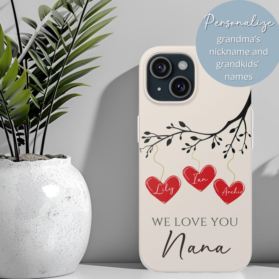Personalized Nana Gift for Grandma Phone Case Grandparent Gifts Christmas Xmas iPhone 17 16 15 ...