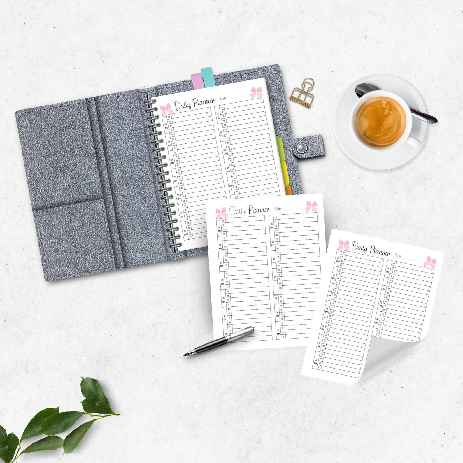 15 Minute Planner Printable Daily Planner 15 Increments Daily Schedule ...