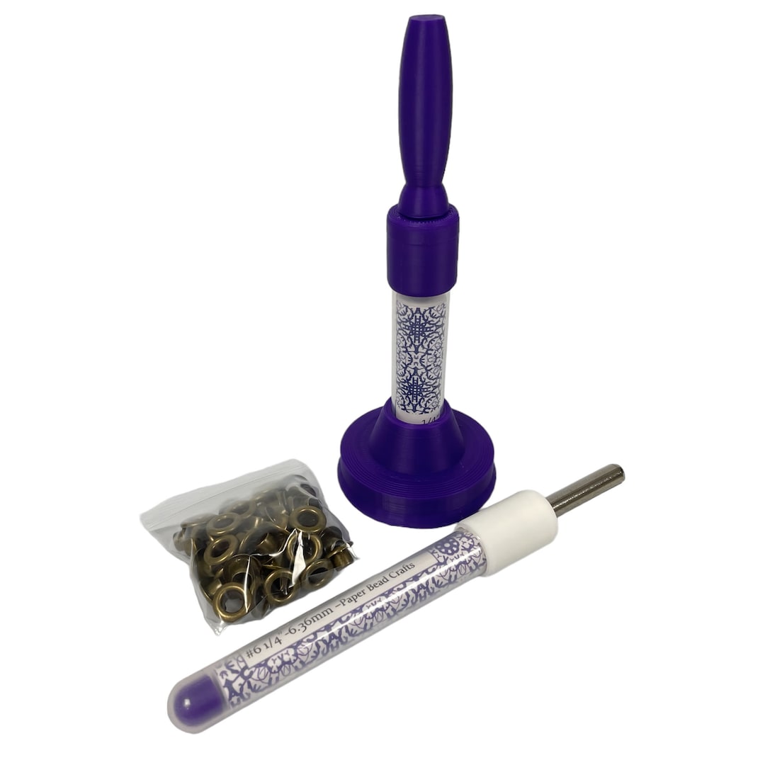 3d Printed Bead Easy Eyelet Setter With the 1/4" Slotted Pin Paper Bead ...