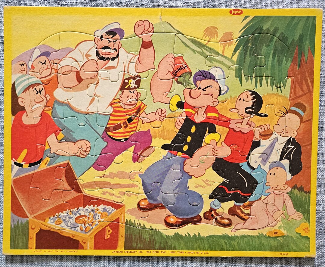 Set of 4 Popeye Puzzles - Etsy