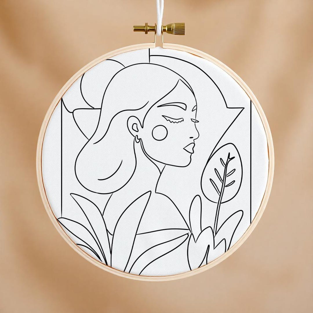 Charming Floral Girl - Embroidery Pattern PDF for Handmade Crafts and ...