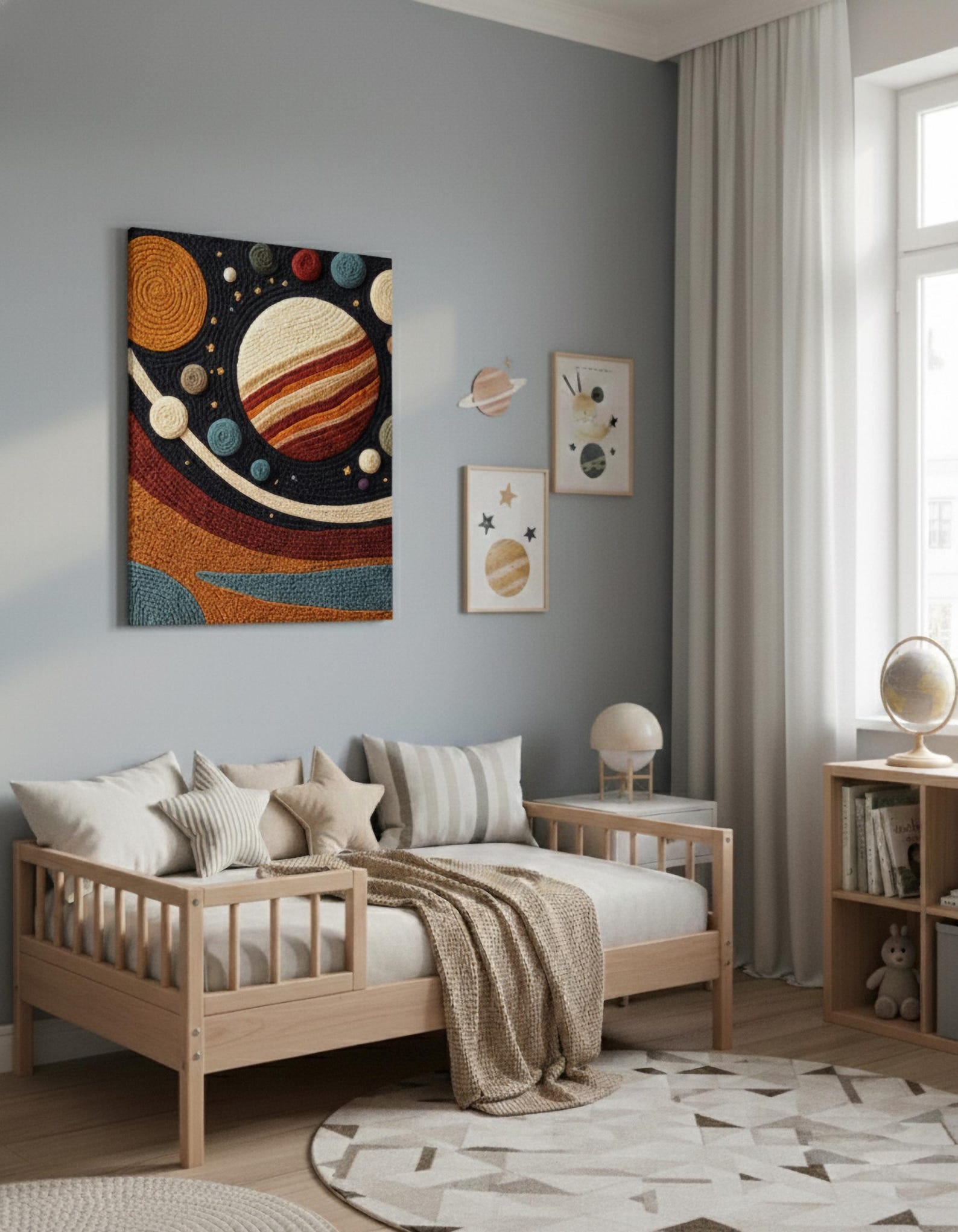 Solar System Punch Needle Pattern, Space Nursery Decor, Planets Wall ...