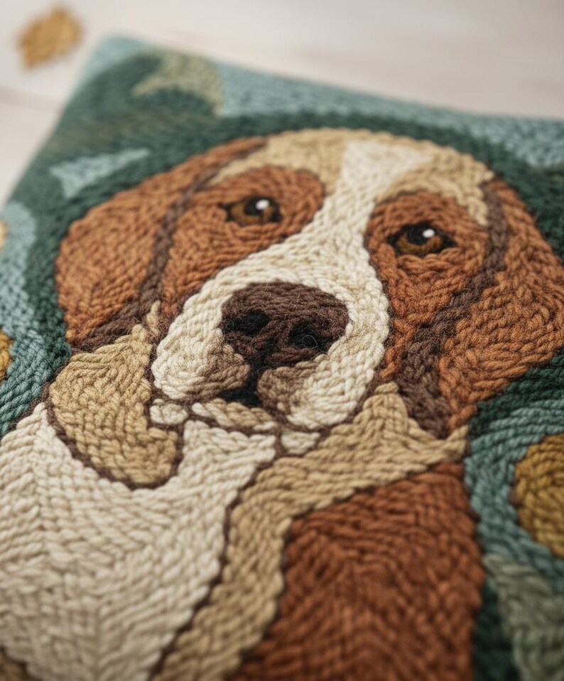 Labrador Punch Needle Pattern, Dog Lover Gift, Pet Portrait Pattern ...