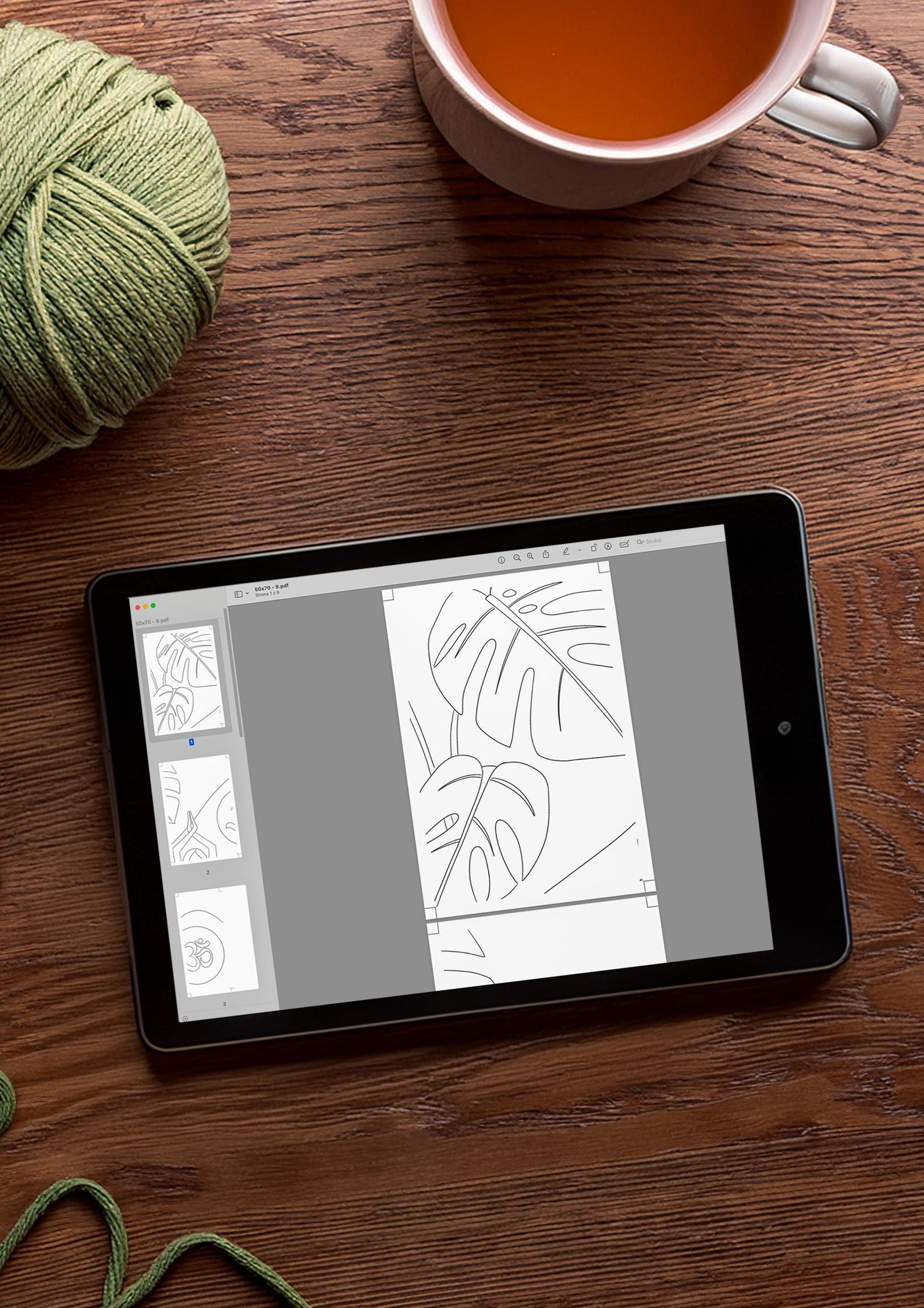 Yoga Punch Needle Pattern, Meditation Wall Art, Zen Home Decor ...