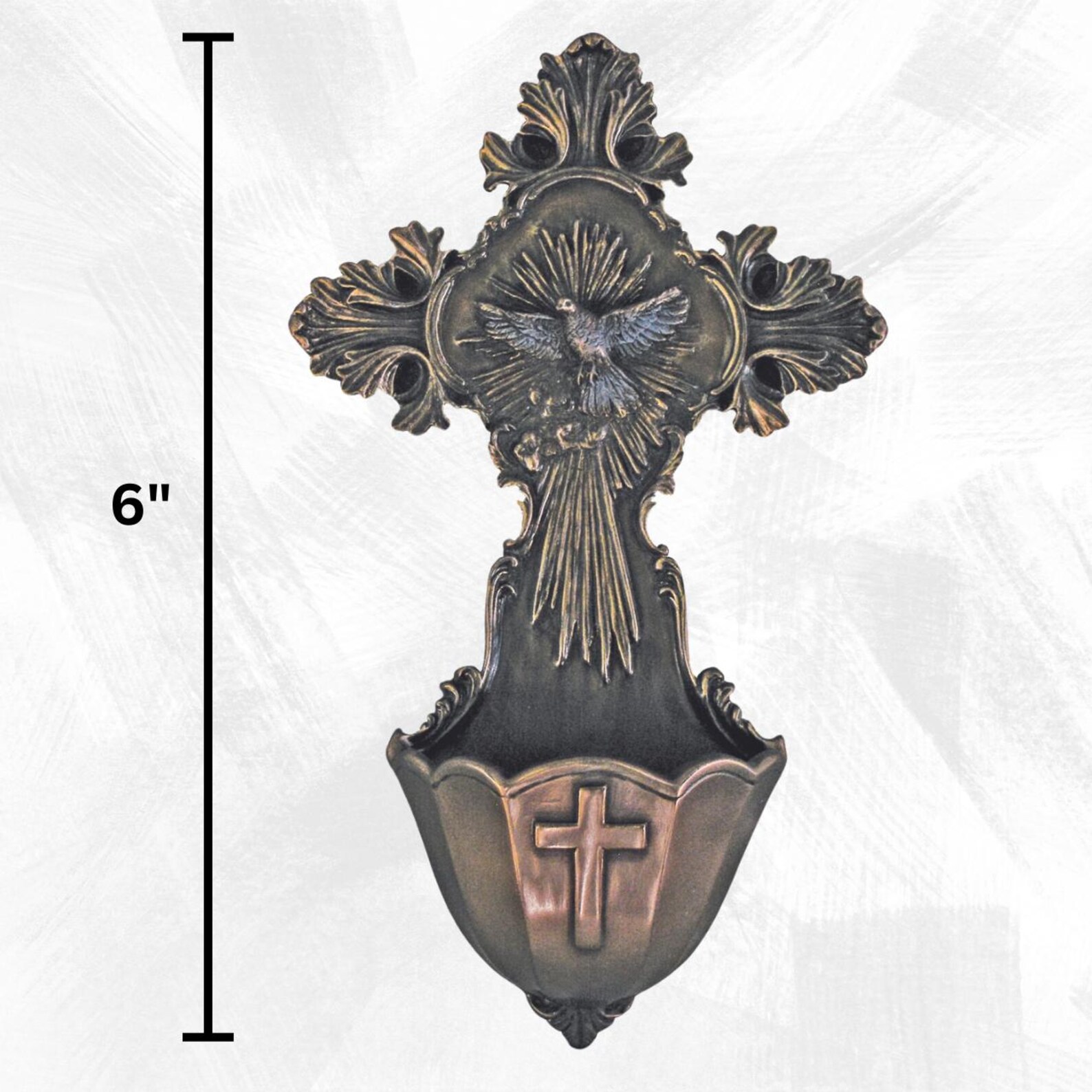 Holy Spirit Holy Water Font Made From Cold Cast Bronze - Etsy