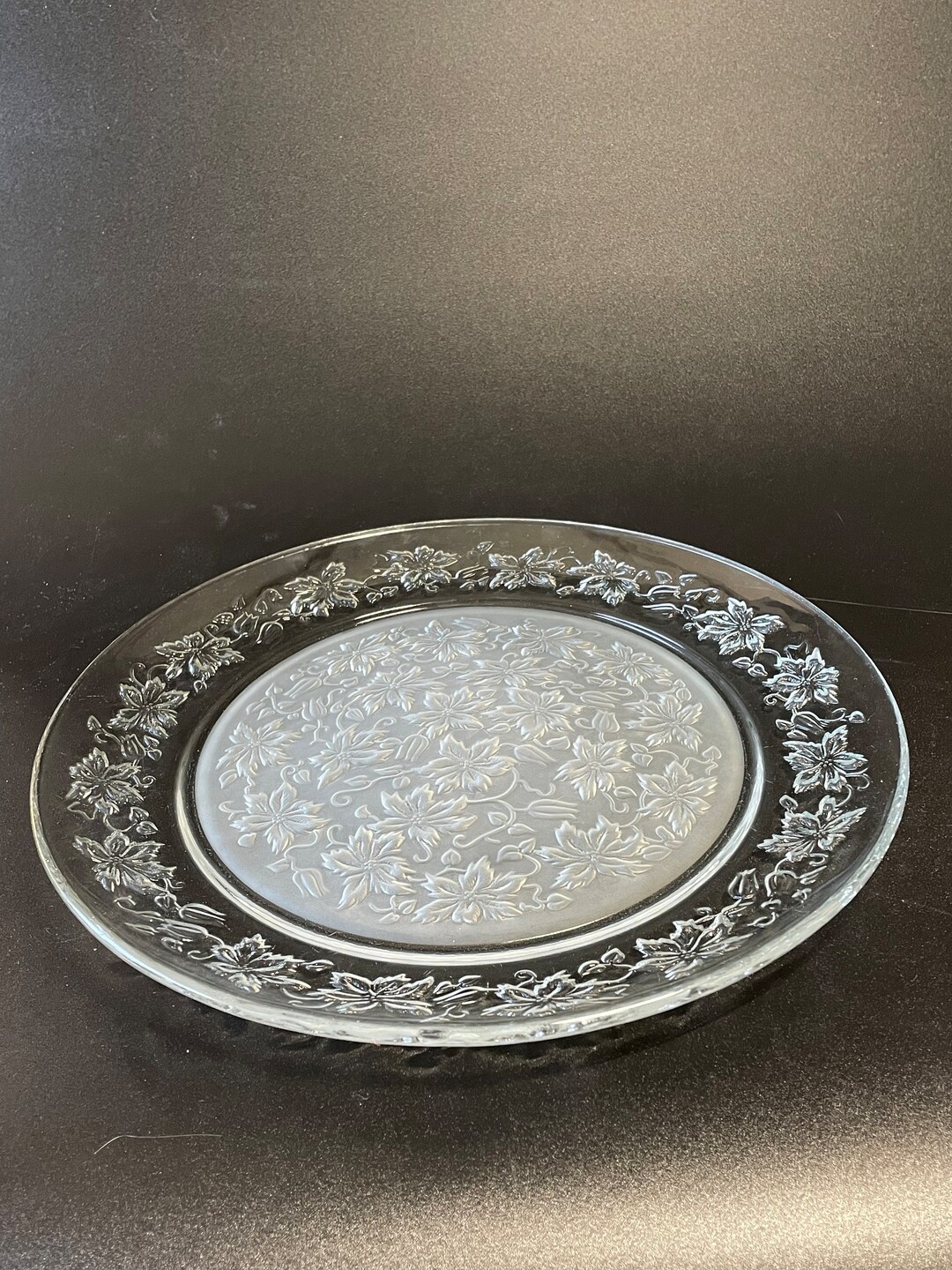 Mid 20th Century, Princess House, Floral Leaded Crystal Serving Platter ...