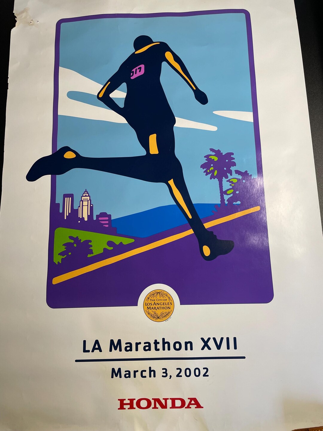 Vintage Los Angeles City Marathon Race Poster, March 3, 2002 - Etsy