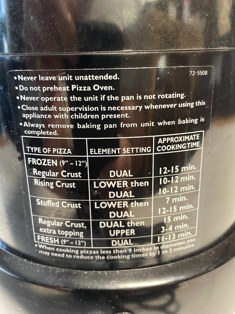 Presto Pizzazz Plus Rotating Pizza Oven, #0343003, 13” Upper & Lower ...