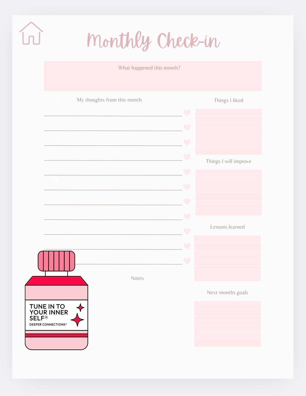 Pink Bow Undated Planner With Monthly Vision Boards, Daily, Weekly ...
