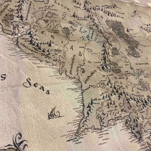 Lord of the Rings Middle Earth Map Wall Hanging,living Room Decor,extra ...