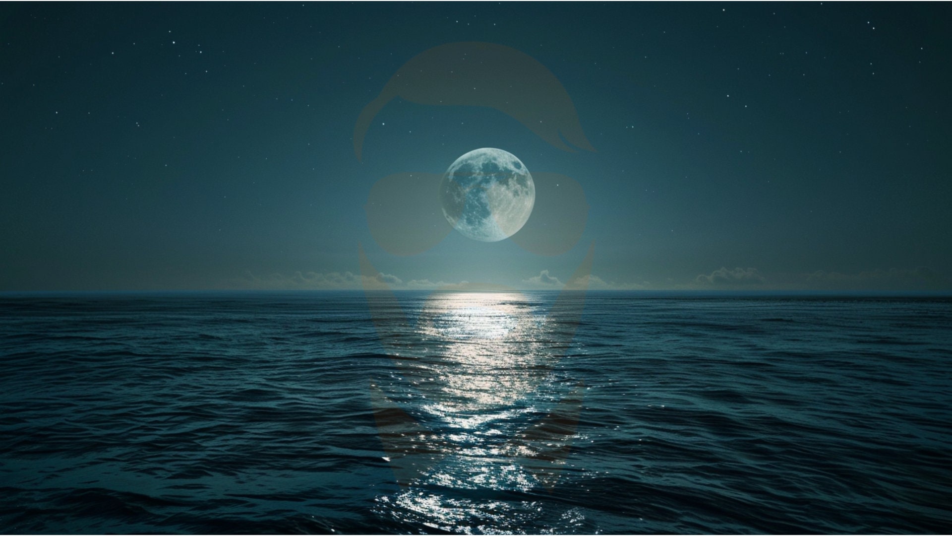 Bundle Pc/tablet Digital Wallpaper Moon Over the Ocean - Etsy UK