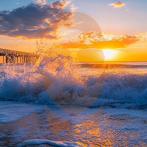 Bundle Digital Wallpaper Pc/tablet Ocean Pier - Etsy