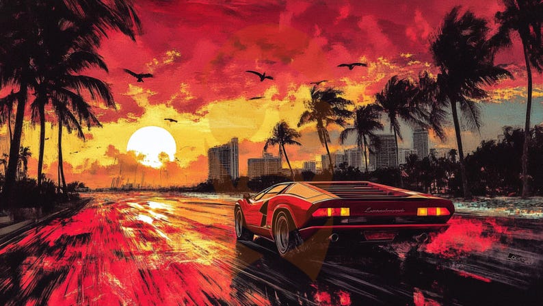 Bundle Pc/tablet Digital Wallpaper Lambo/beach Part 2 - Etsy