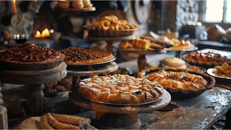 Bundle Pc/tablet Digital Wallpapers Medieval Pastries - Etsy
