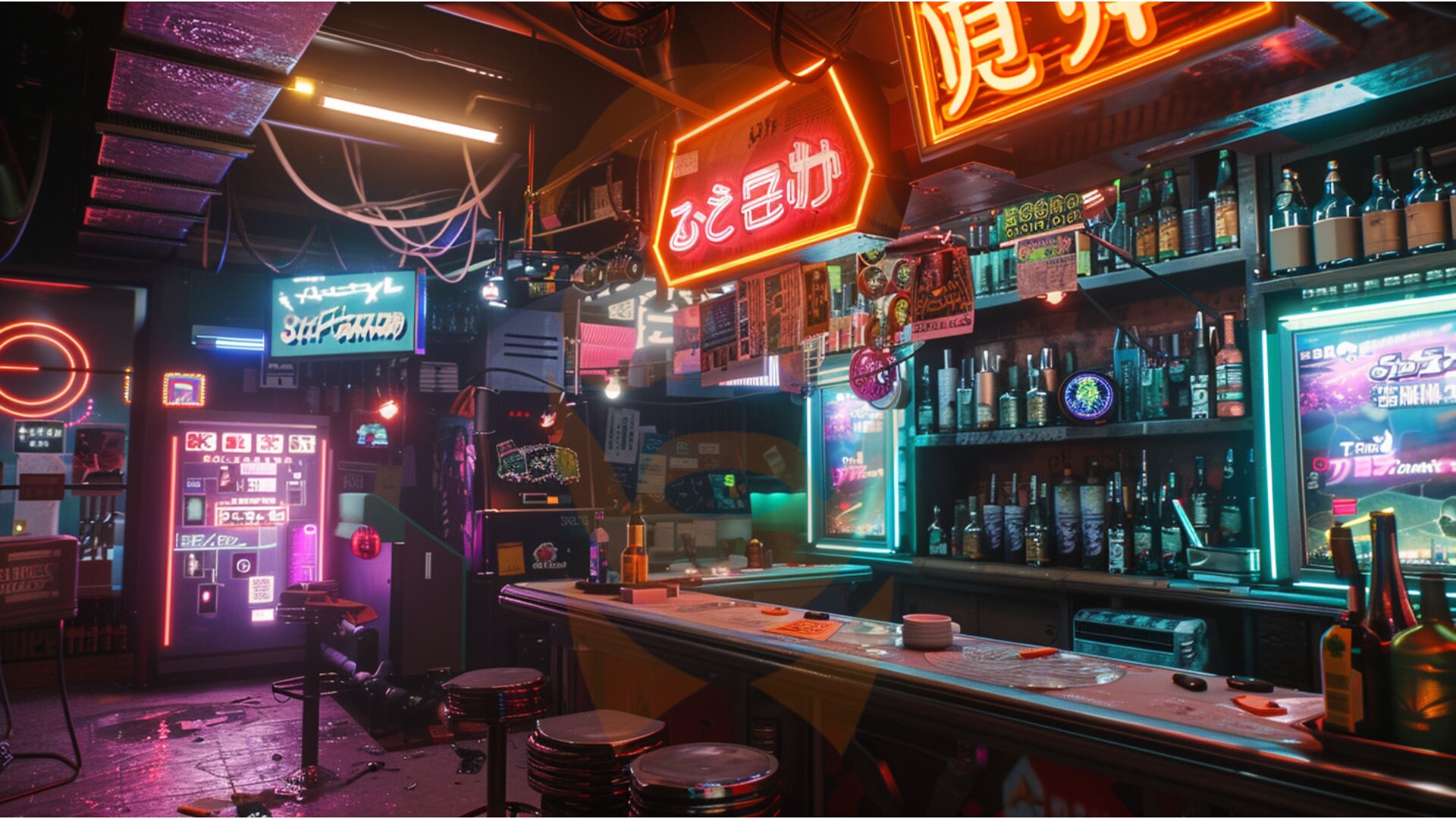 Bundle Pc/tablet Digital Wallpapers Cyberpunk Nightclub - Etsy