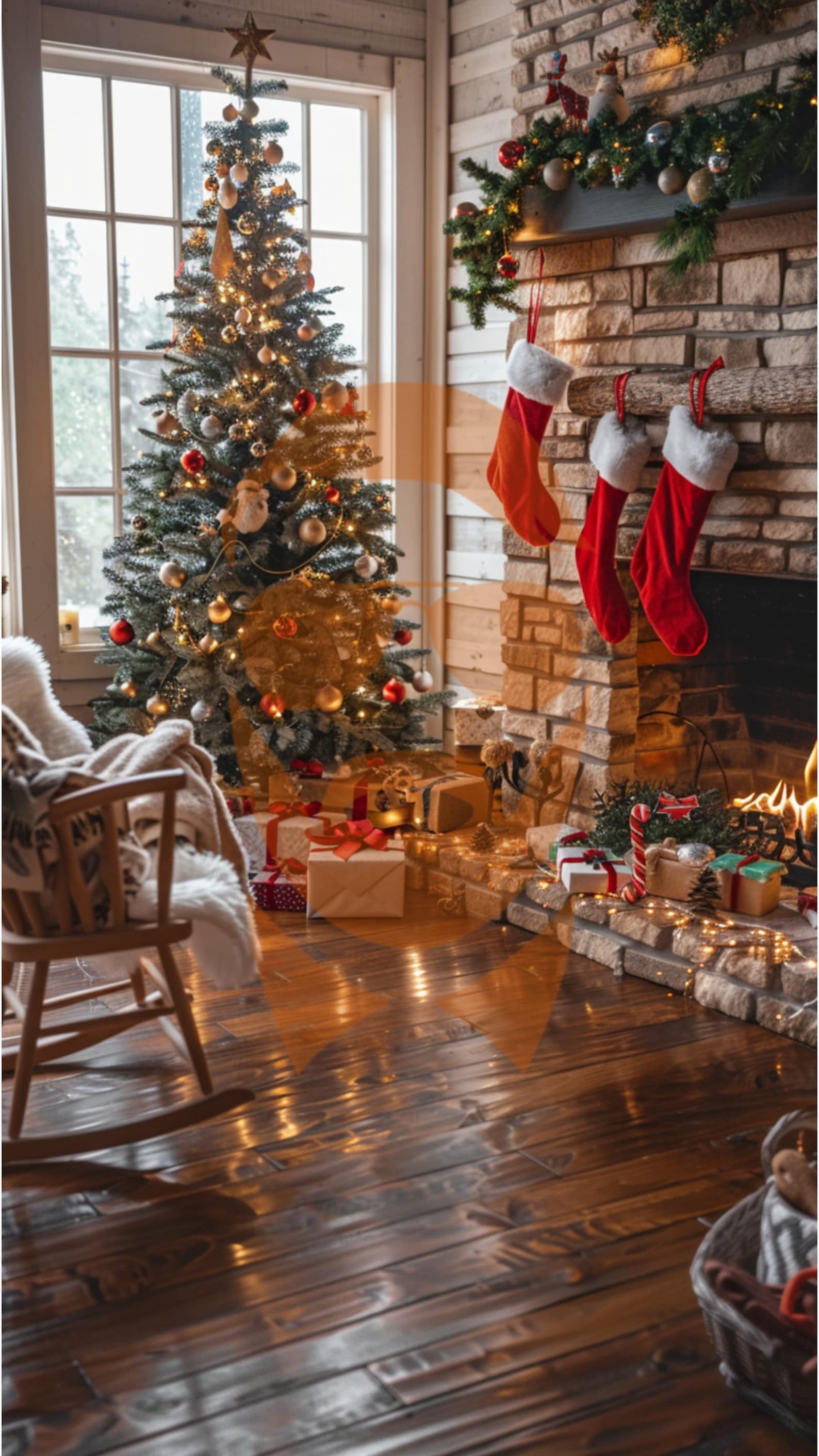 HOLIDAY Bundle Phone Digital Wallpaper Christmas Room - Etsy