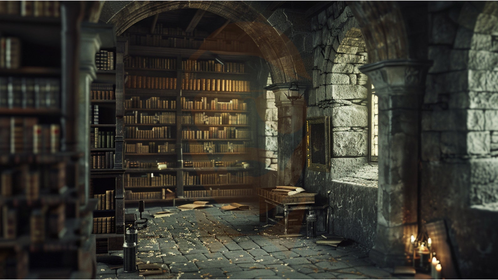 Bundle Pc/tablet Digital Wallpaper Medieval Library - Etsy