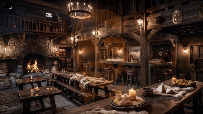 Bundle Pc/tablet Digital Wallpaper Medieval Tavern - Etsy