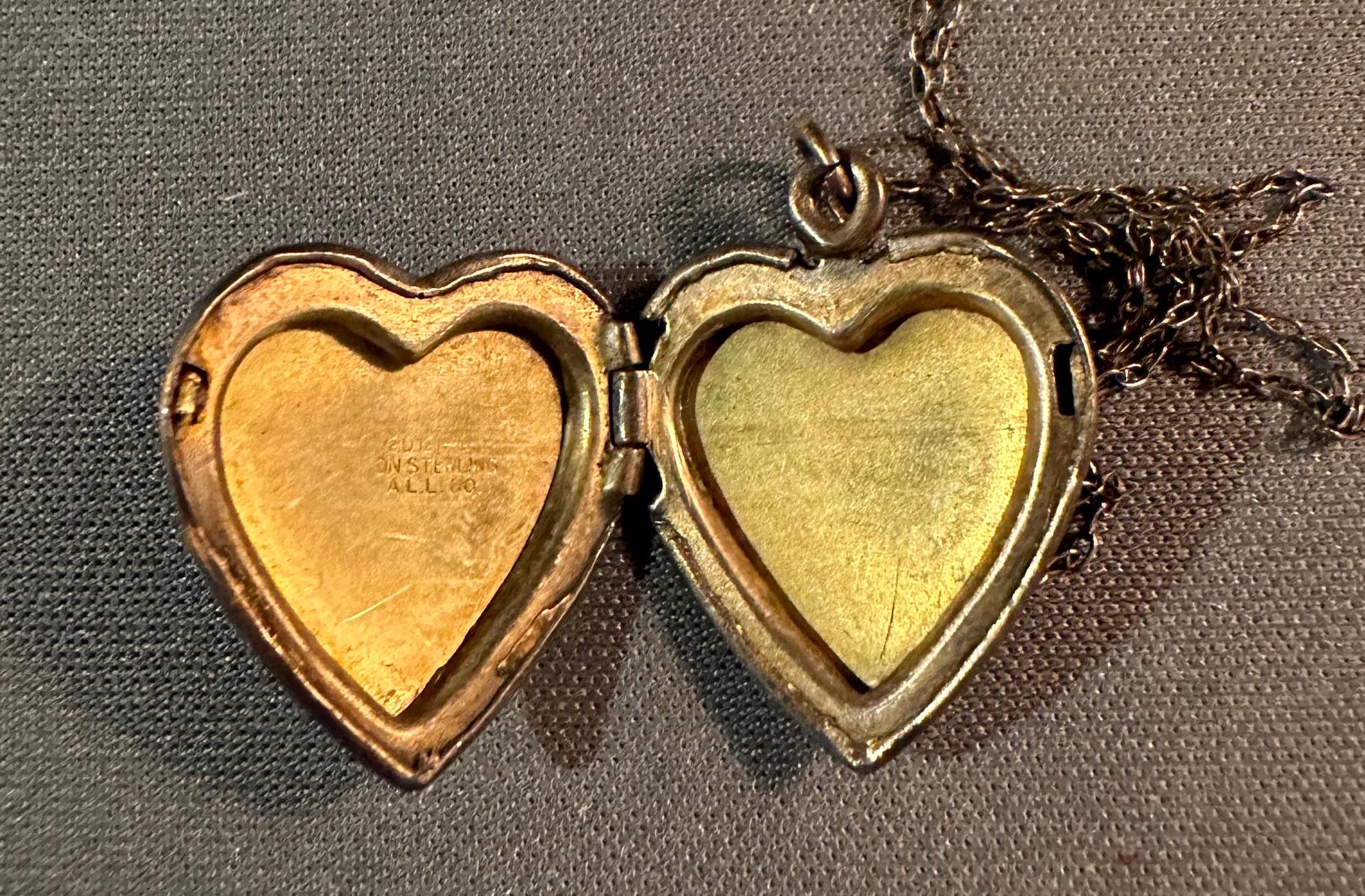 A.L.L. Co. Vintage Photo Locket 1/20 12k Gold Filled on Sterling With ...