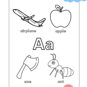 English Alphabet Coloring Book - Etsy