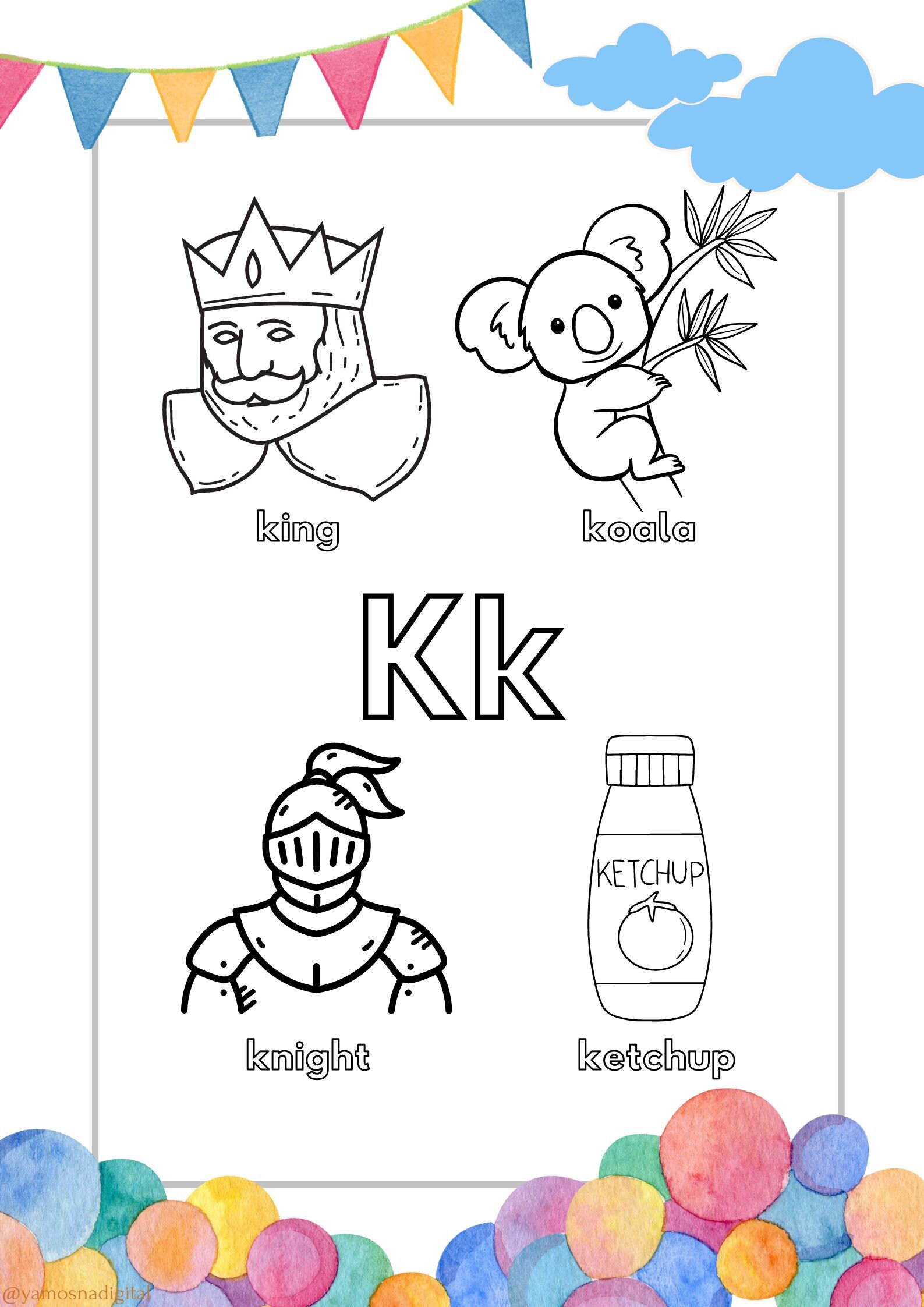 English Alphabet Coloring Book - Etsy