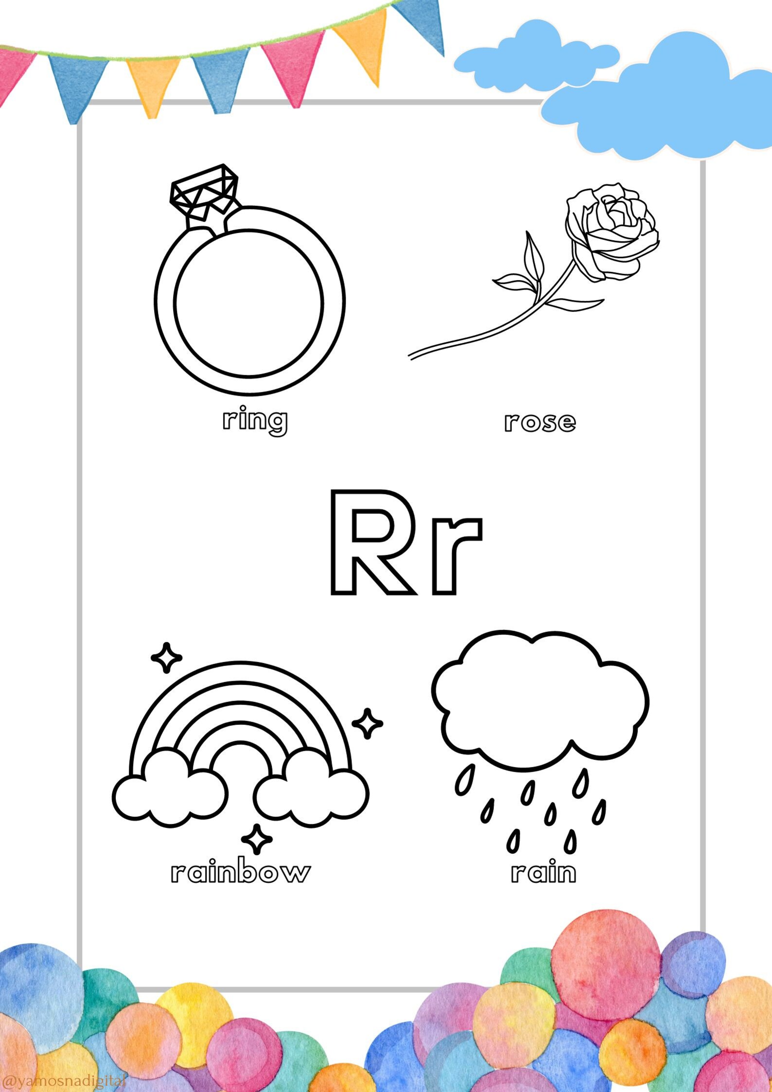 English Alphabet Coloring Book - Etsy