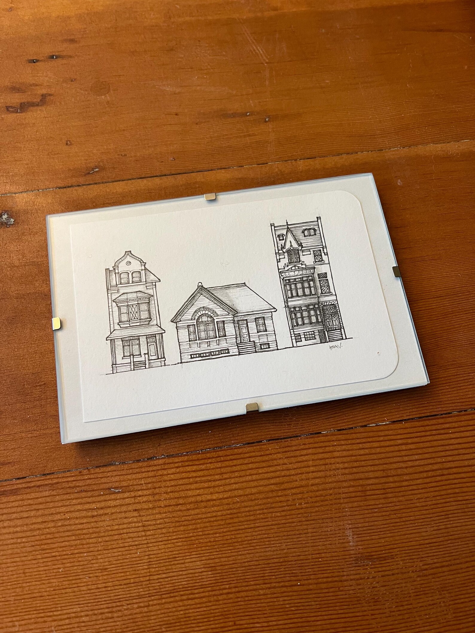 Architectural Illustration: Victorian Masonry Facades | 3.5"x5" - Etsy