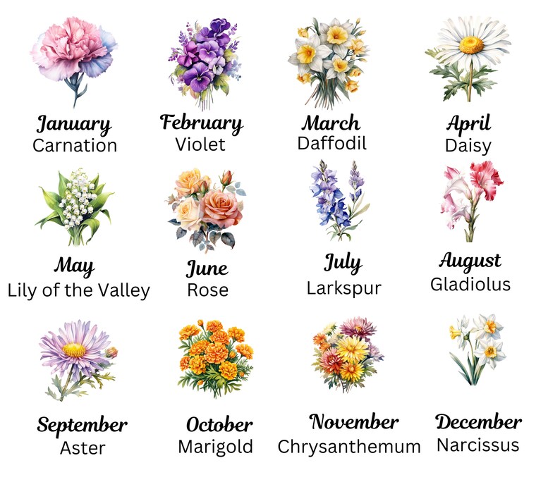 Personalized Birth Flower Skinny Tumbler W/ Name, Custom Colored Birth ...